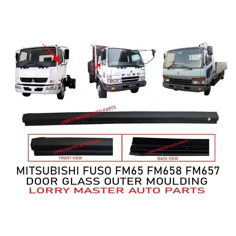 J126S06 DOOR GLASS OUTER MOULDING MITSUBISHI FUSO FM65 FM657 FM658 ...