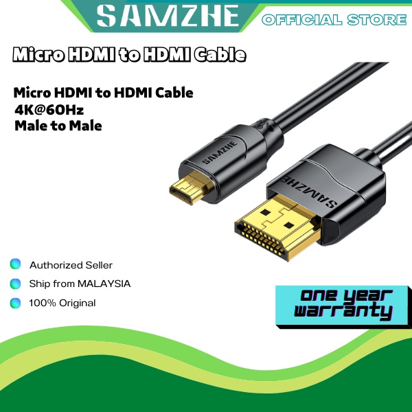 SAMZHE Micro HDMI to HDMI Male to Male Extension Cable for Phone Tablet ...