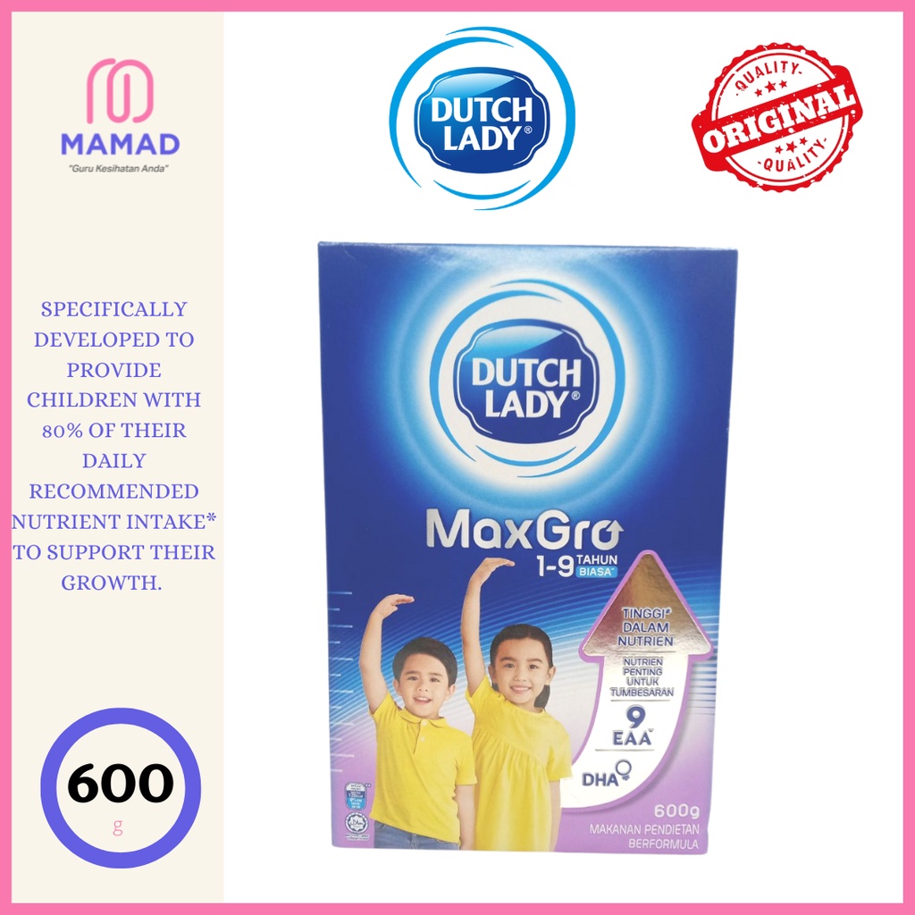 Dutch Lady MaxGro 1-9 years 600g | Shopee Malaysia