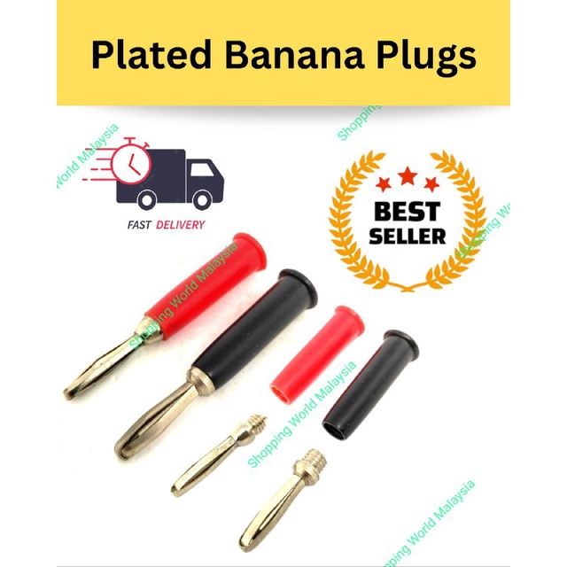 Nickel Plated Banana Plugs Connector Adapter Solder Type | Shopee Malaysia