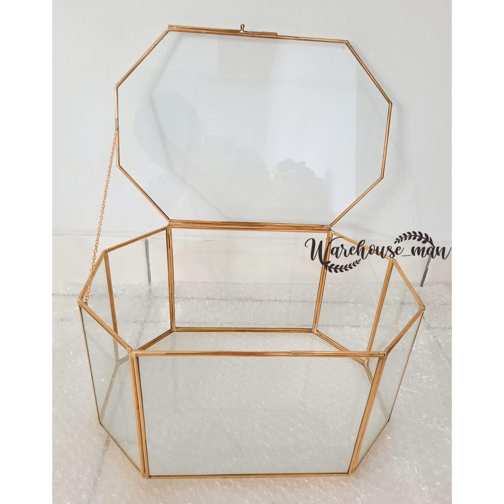 Glass Brass Terrarium Dowry Box | Shopee Malaysia