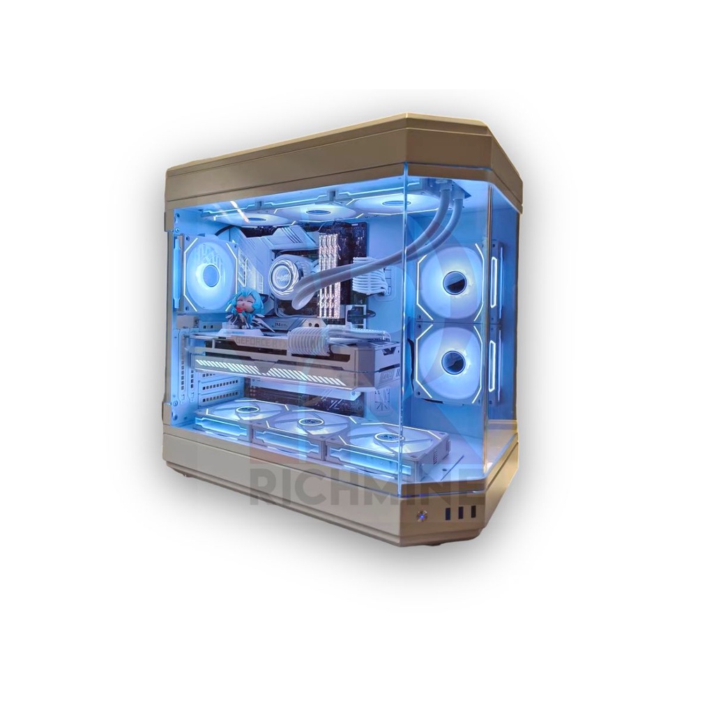 🔥SPECIAL🔥 AQUARIUM 3 Sides Transparent View Glass PC Casing ATX M-ATX ...