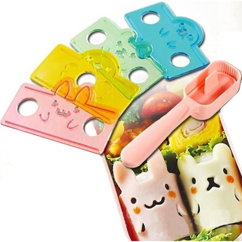Cute Cartoon Animal Rice Ball Mold Cutter Sandwich Cutter Mold Hand ...