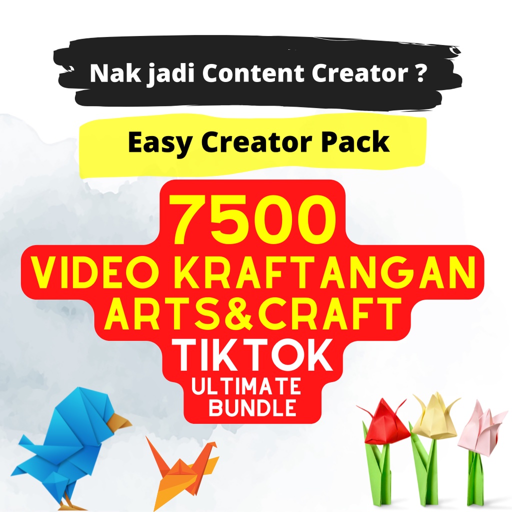 7500 Content Video Arts & Craft | Konten Kraf Tangan | Short/Reel/Post ...