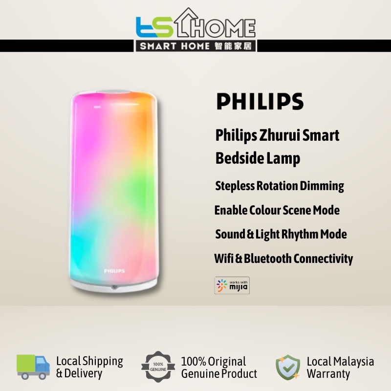 Xiaomi Mijia x Philips ZhiRui Smart Bedside Table Lamp works with Xiaomi Mi Home APP | Shopee ...