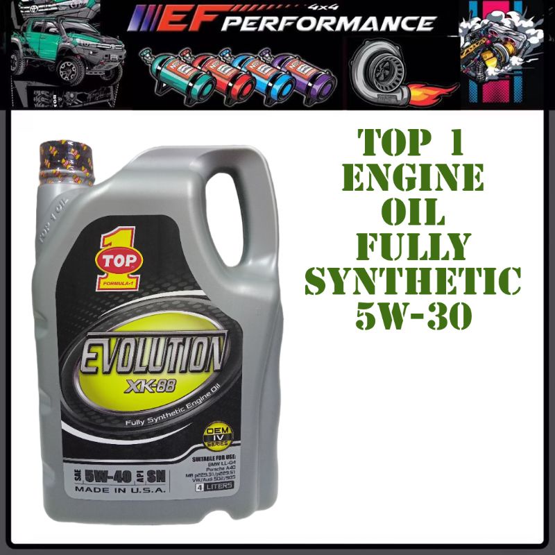 USA TOP 1 ONE EVOLUTION XK88 5W-30 4L FULLY SYNTHETIC ENGINE OIL ...