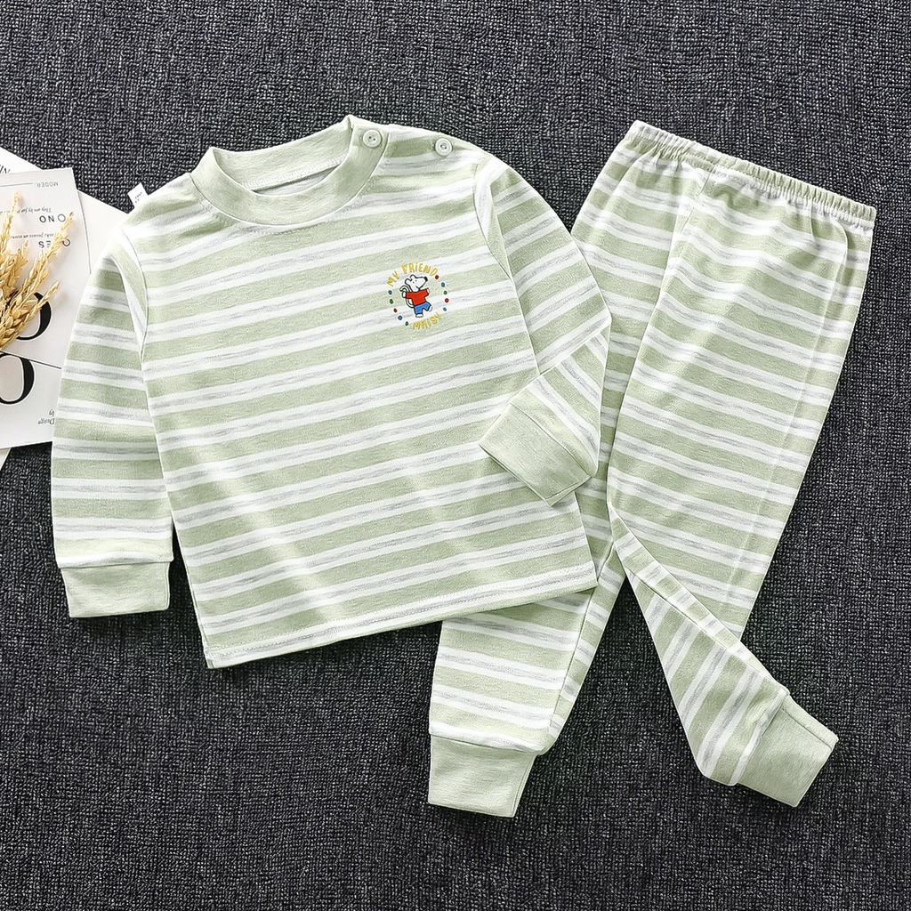 0-16Years Kids Pajamas Set Baby Toddler Sleepwear Colored 100% Cotton ...