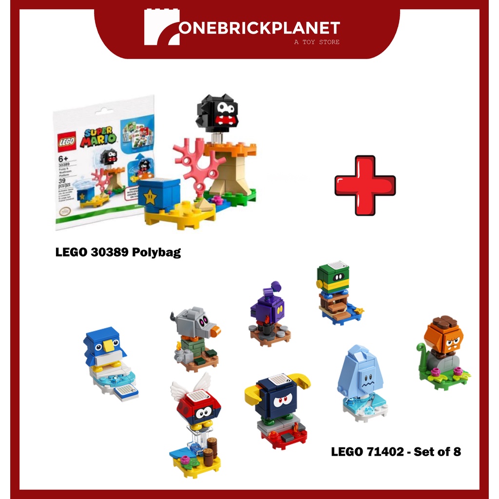 LEGO 71402 Mario Character Packs – Set of 8 + LEGO 30389 Polybag ...