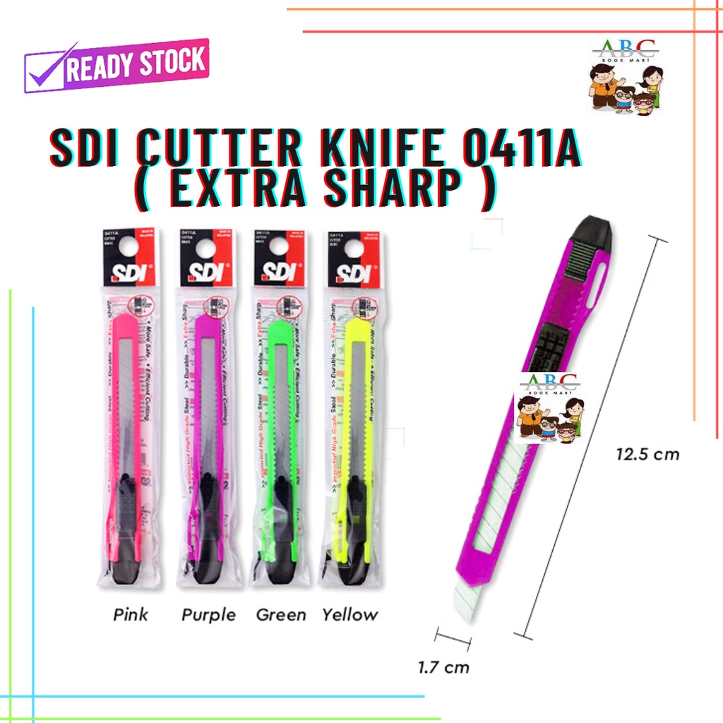 ( READY STOCK ) SDI CUTTER KNIFE 0411A ( EXTRA SHARP ) | Shopee Malaysia