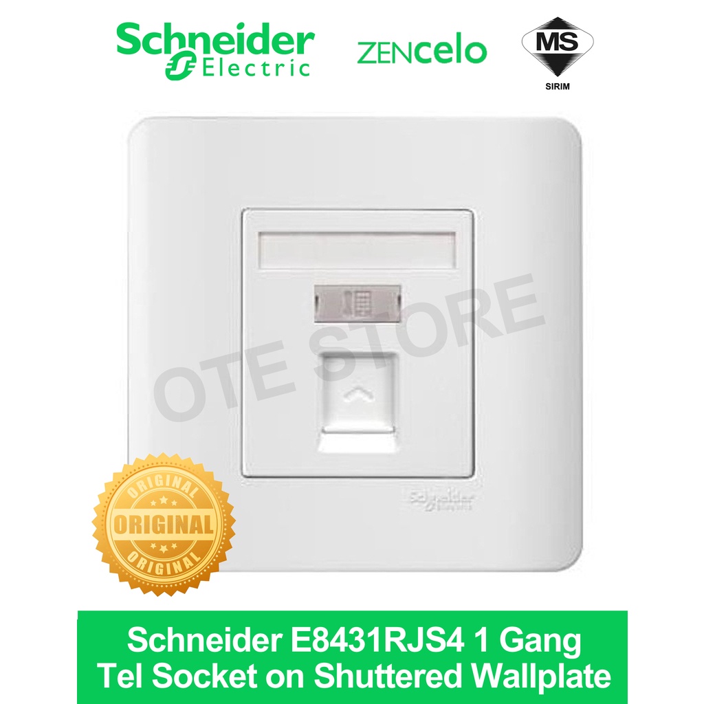 Schneider ZENcelo Series Flush Switch and Socket Outlet (White ...