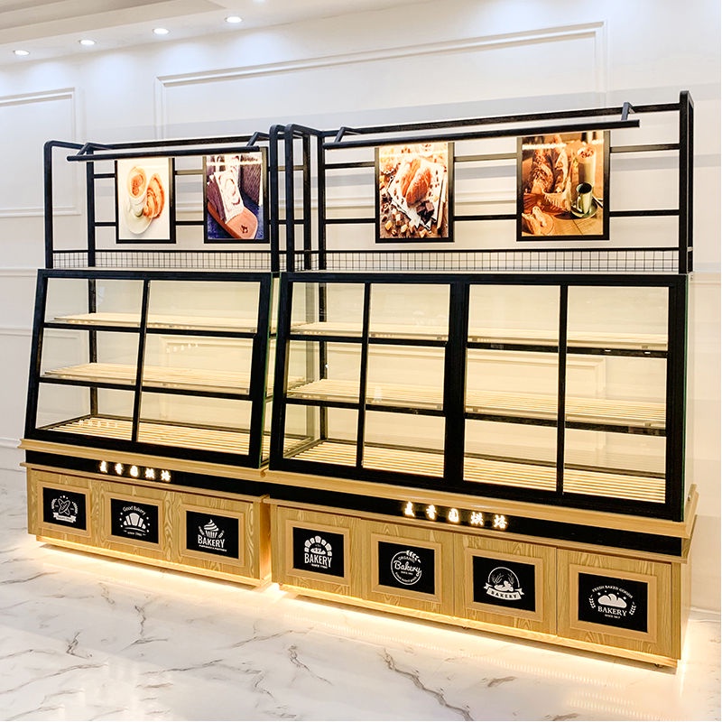 Iron bakery cabinet cake display cabinet cake model cabinet bread shelf ...