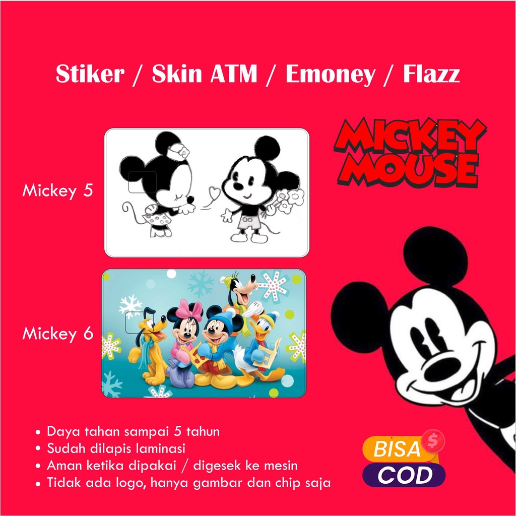 Mickey Mouse ATM Stickers / Garskin / Skin | Shopee Malaysia