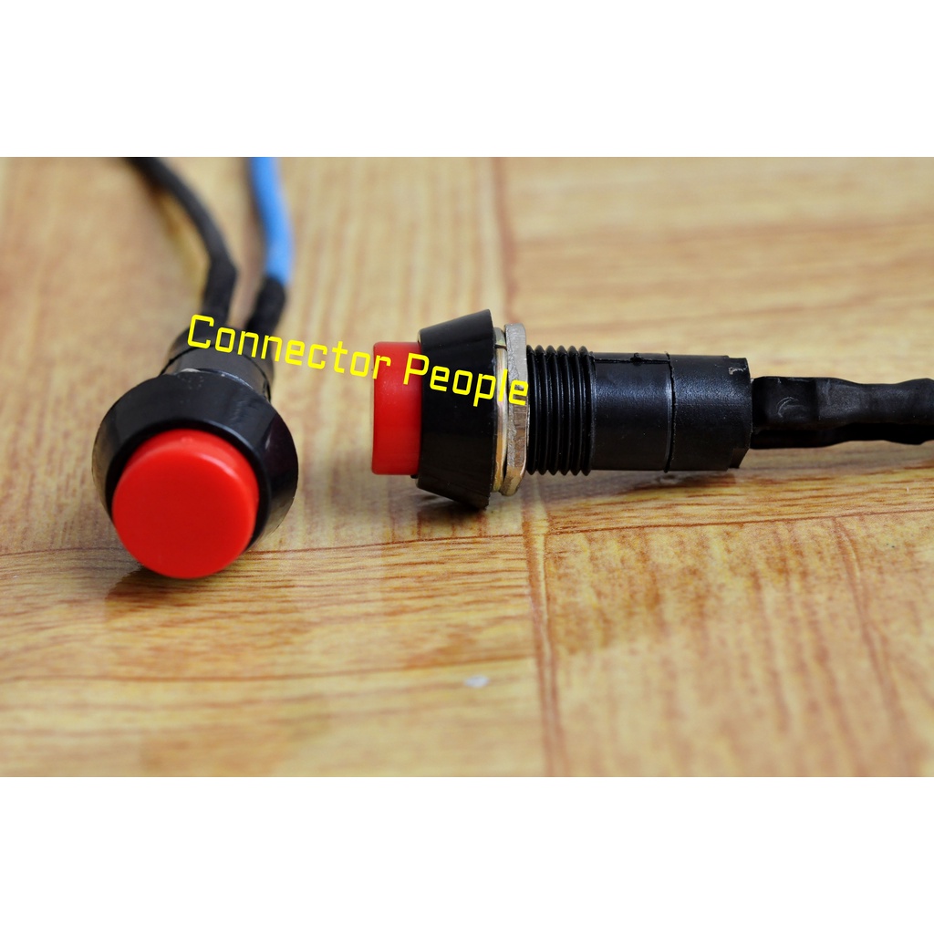 PUSH ON TOMBOL MERAH Pnp Red ON OFF Push Switch Round Model Switch ...