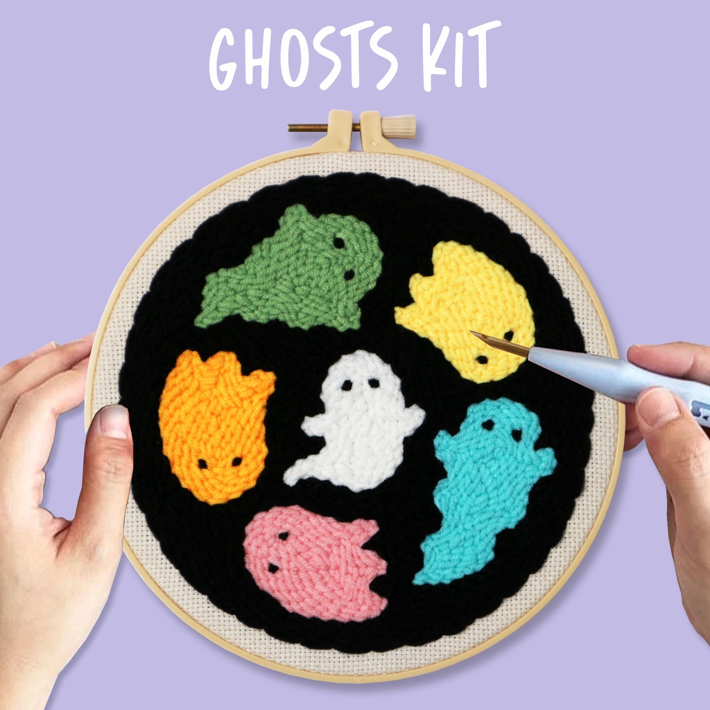 DIY Punch Needle Embroidery Kit for Beginners to All Levels [GHOSTS ...