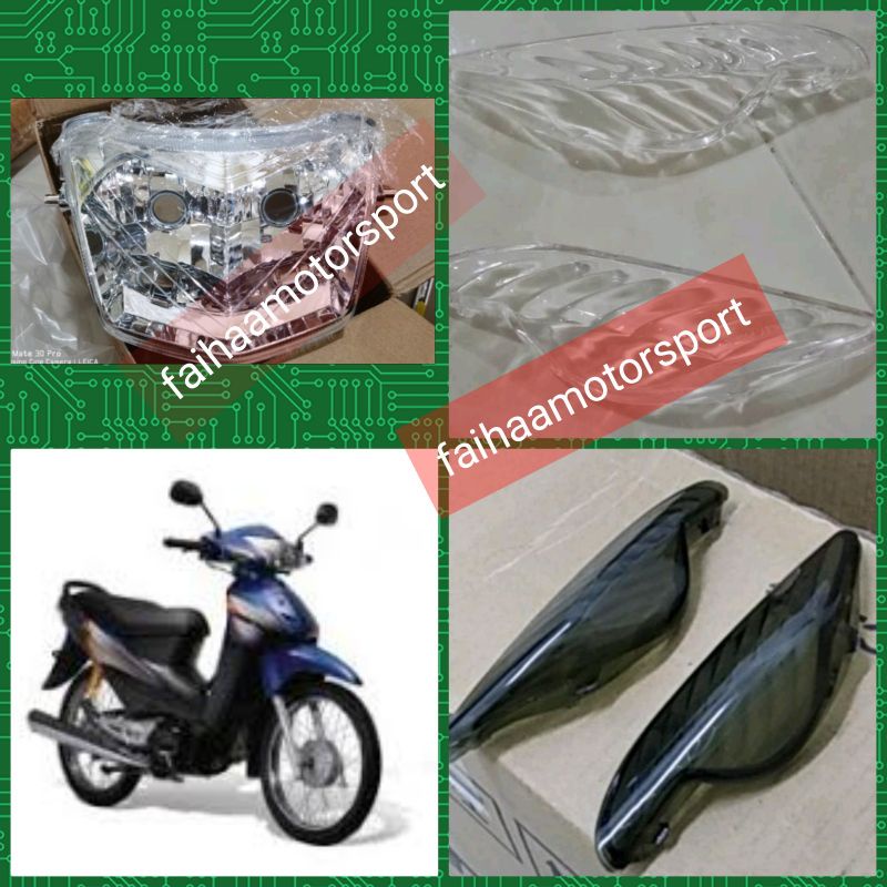 Wave 100r Honda Lampu depan jernih signal gelap 💯 faihaamotorsport ...