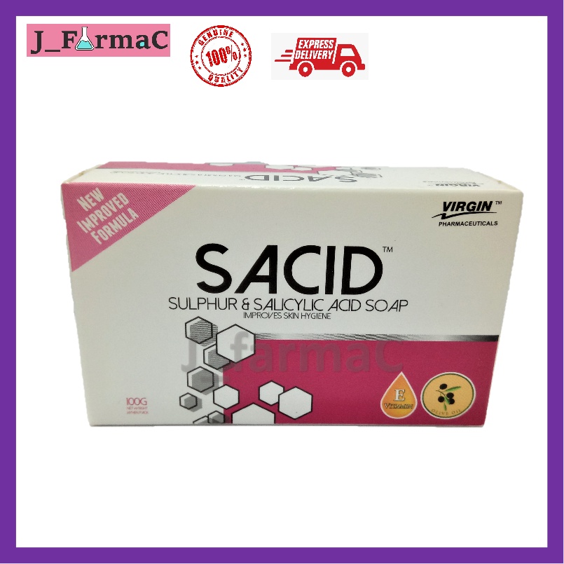 Sacid Sulphur & Salicylic Acid Soap 100g (Sabun Berubat untuk ...