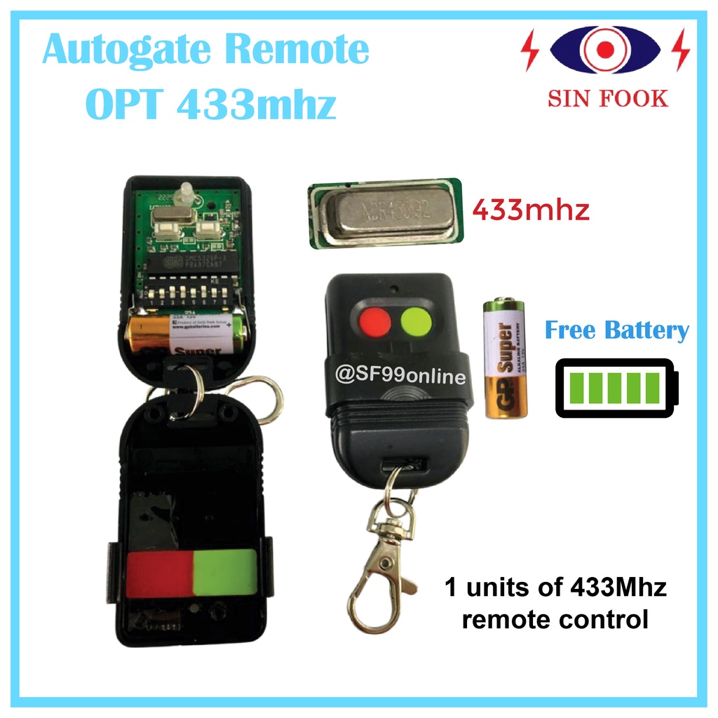 Autogate Gate Wireless Remote Control 2 Channel 433Mhz | Shopee Malaysia