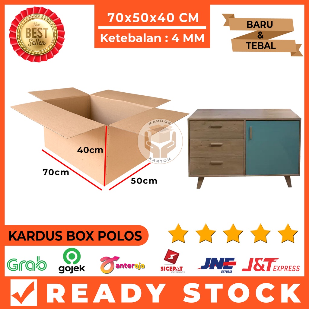 Plain Cardboard / Cardboard Boxing 70 X 50 X 40 Cm Single Wall, Jumbo ...