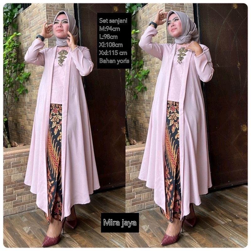 🔥 READY STOCK 🇲🇾🔥 Set kebaya Labuh Kota Bharu Batik Nyonya (long kebaya ...