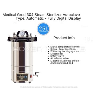 18L 25L Retort Machine & Steam Sterilizer Autoclave Fully Auto MEDICAL ...