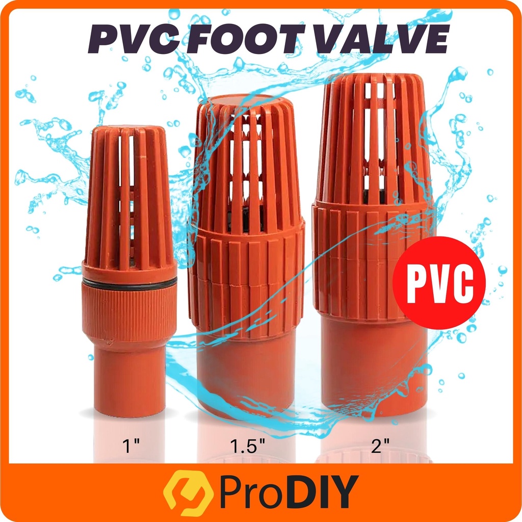 PVC Foot Valve Plastic 1", 2" Under water Pipe Filter Socket Compact ...