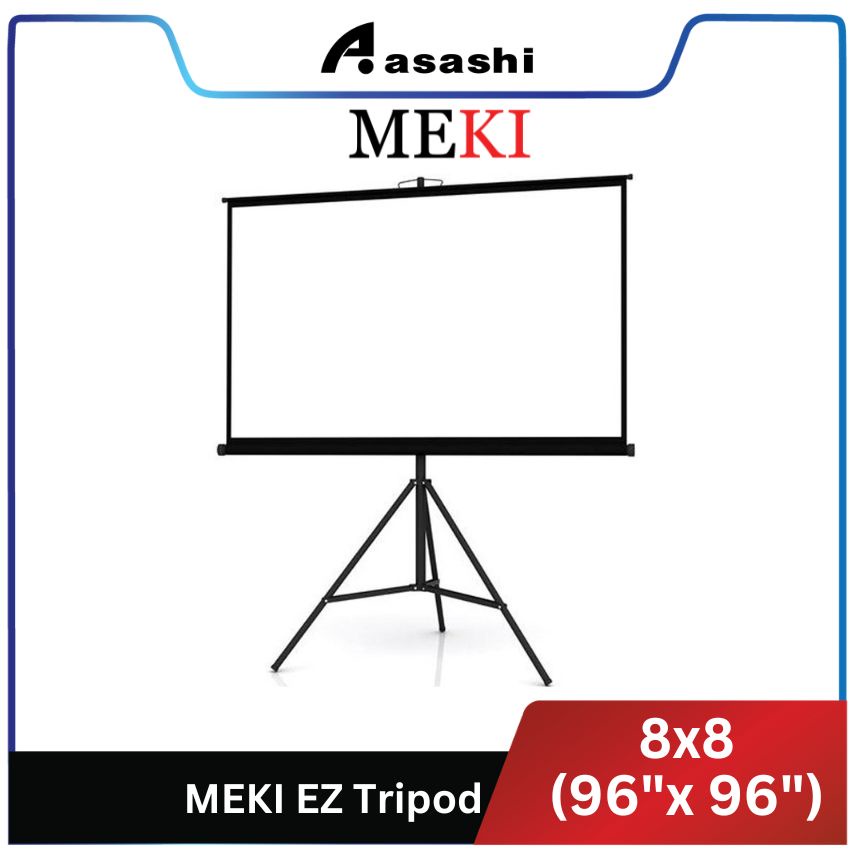 MEKI EZ TRIPOD SCREEN MATT & WHITE 96" x 96" Projector screen (8x8 ...