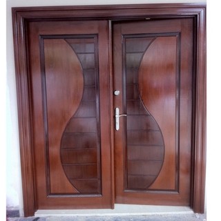 Pintu Kayu Utama Kembar Depan Rumah (Full Solid Core) Wooden Door ...