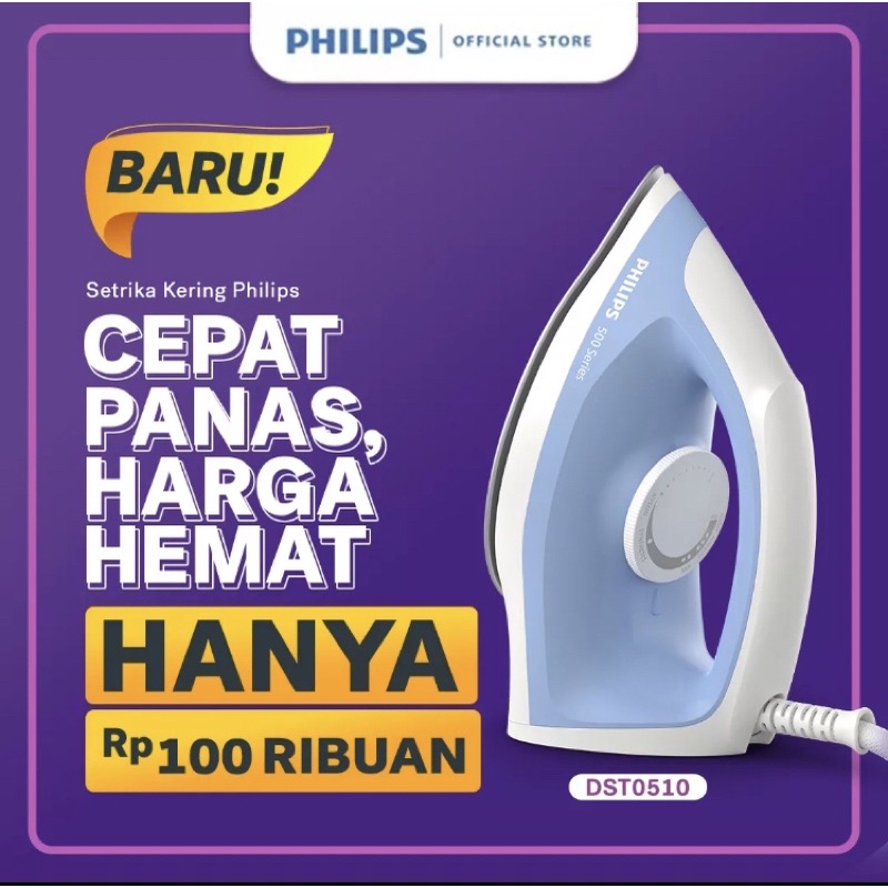Philips DST0510 Iron Philips 500 Series DST 0510 Dry Iron | Shopee Malaysia