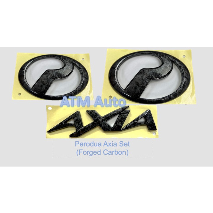 Perodua Axia Logo Emblem Front Rear Forged Carbon Carbon Fibre | Shopee ...