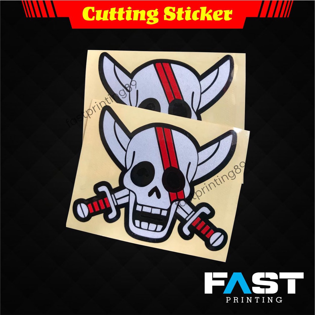 Yongkou SHANK ONE PIECE LOGO CUTTING STICKER l COOL MOTORCYCLE CAR ...