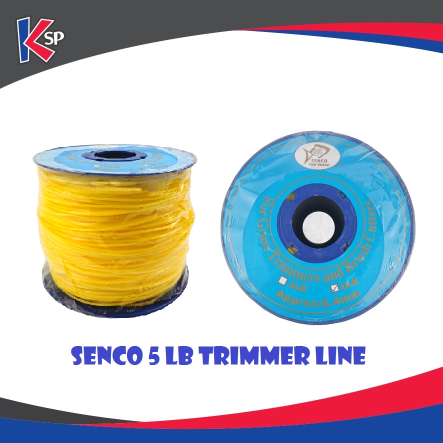 BRUSH CUTTER SPARE PART SENCO Brush Cutter Trimmer Line Tali Mesin Rumput (2.4MM, Square & 5LB ...