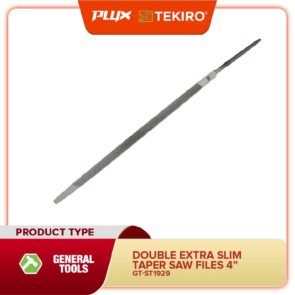 TEKIRO GT-ST1929 4" Double Extra Slim Taper Saw Files ( ST1929 ...