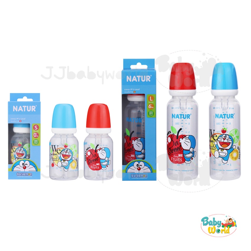 Natur Milk Bottle 4 8 Oz Doraemon Design | Shopee Malaysia