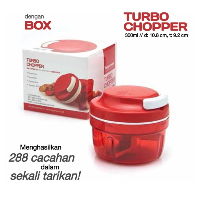 MERAH Turbo Chopper Tupperware Multipurpose Chopper - Box, Red | Shopee ...