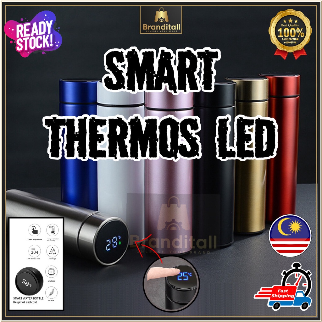 Smart Thermos LED temperature display Vacuum Flask Thermos Keep Warm ...