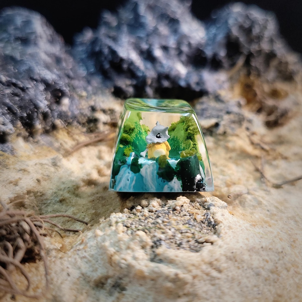 Pokemon Cubone keycap - mechanical key buttons - odd keycap - anime ...