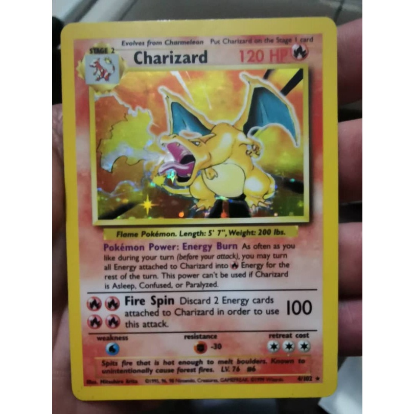 Pokemon TCG- Charizard Base Set 4/102 Holo | Shopee Malaysia