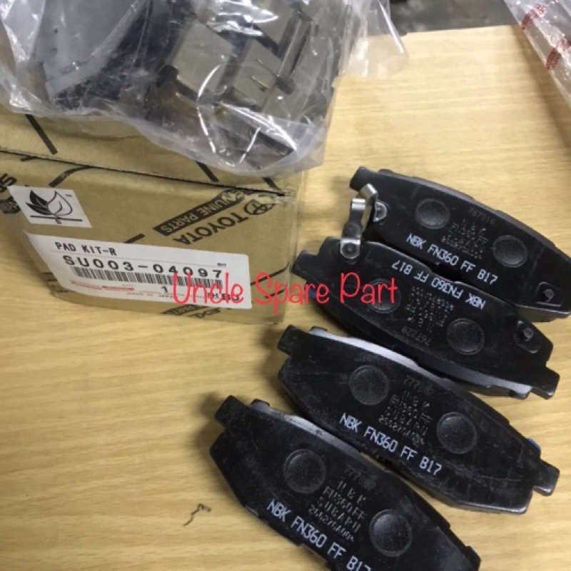 Toyota GT86 Subaru BRZ Rear Brake pad - Toyota Original | Shopee Malaysia