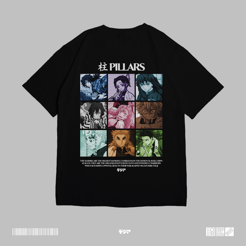 Hashira Pillars Demon Slayer Kimetsu no Yaiba T-Shirt Anime Manga ...