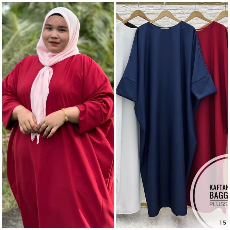 KAFTAN SHERLYN Baggy Style Big Size Kaftan Plus Size Muslimah | Shopee ...