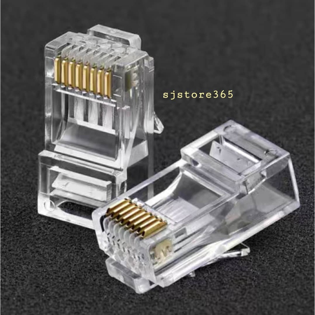 Modular Plug Connector RJ45 CAT5E CAT6 (100 PCS) | Shopee Malaysia