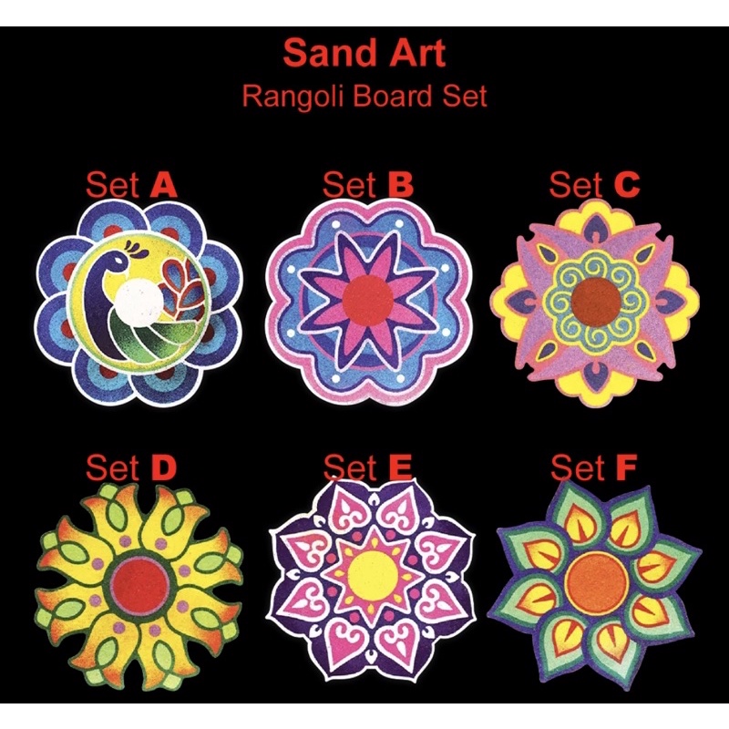 Dewali Craft Rangoli Board Sand Art Set Kid Play Craft Christmas Gift ...