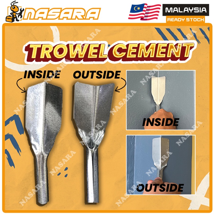 Nasara 6 Inch Inside Outside Angle Corner Trowel Cement Plaster Drywall ...
