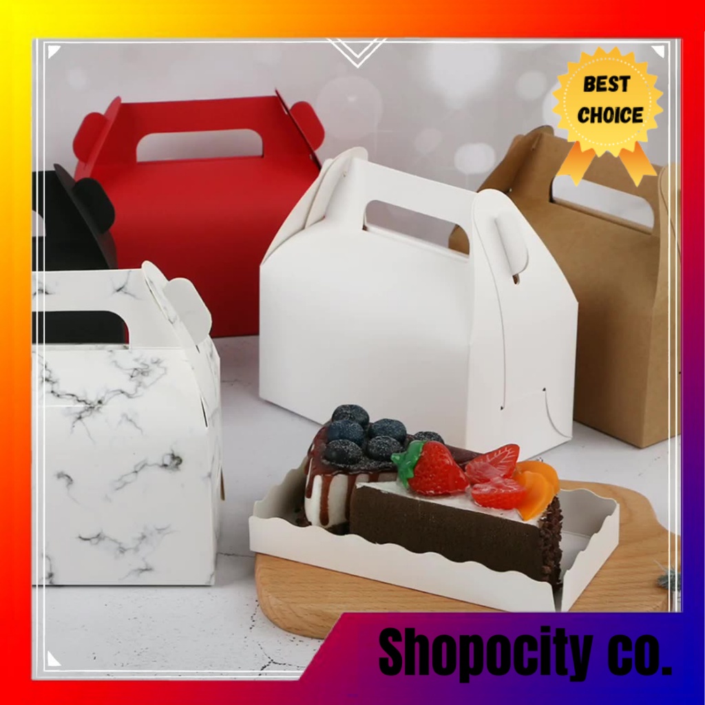 Portable Pastry Cake Box / Mousse Cake Box With Handle / Dessert Box ...
