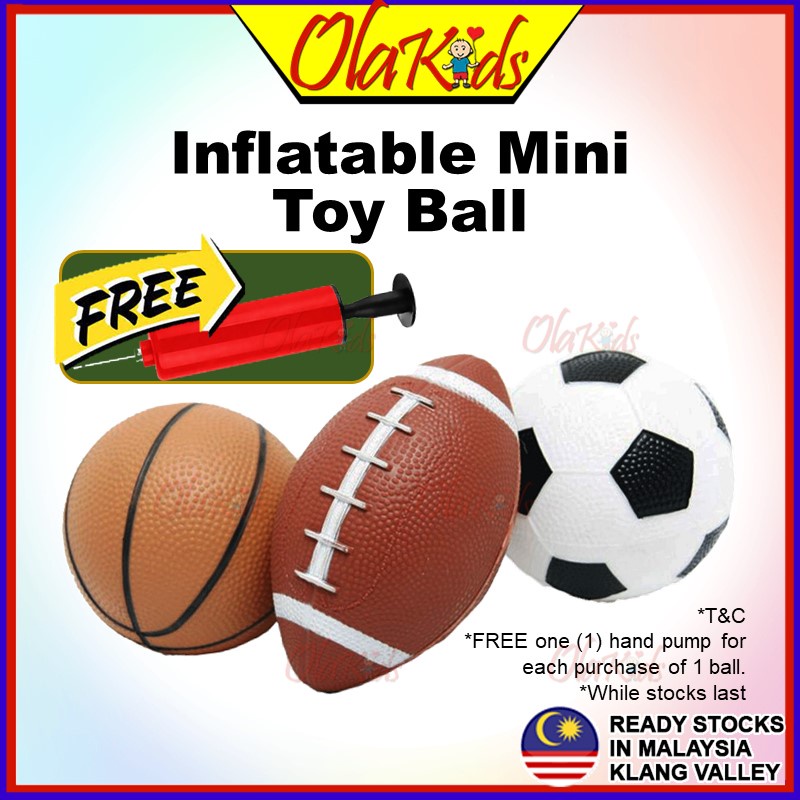 OLAKIDS Inflatable Mini Ball Basketball Rugby Ball Football Toy Baby ...
