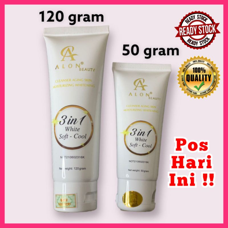 {{ NEW!! }} ALON BEAUTY CLEANSER 3 IN 1 White+Soft+Cool (50g/120g ...