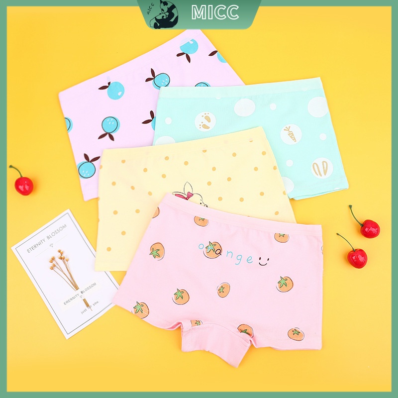 4pcs/box 9-11Y girl babygirl kids underwear cotton safety antibiosis ...