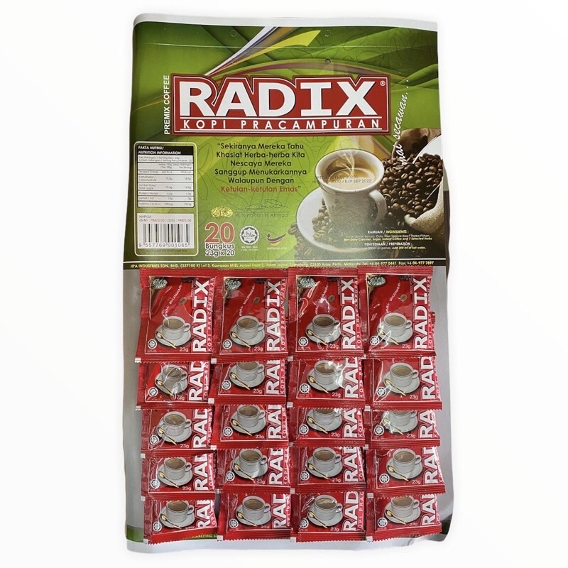 💯 ORIGINAL Kopi Radix Original HPA Papan / Coffee Radix papan 20 packet ...