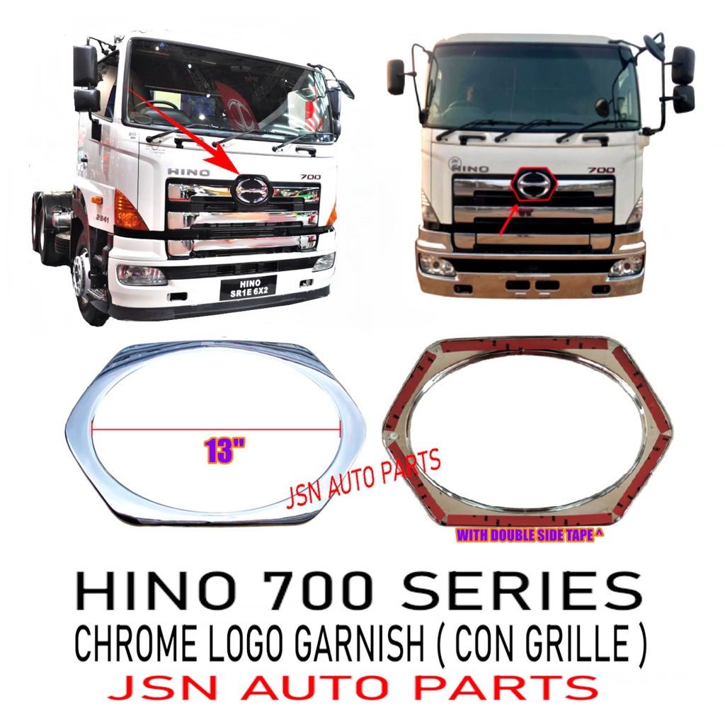 J120S08 EMBLEM CHROME GARNISH HINO 700 SERIES LORRY TRUCK AKSESORI ...