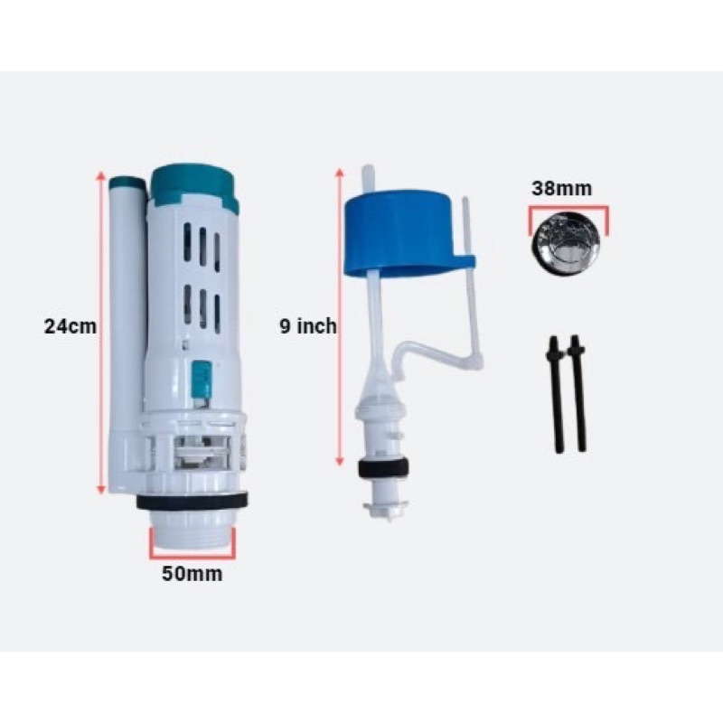 50MM Full Set Toilet Water Tank Valve Toilet Water Tank Flush Inlet ...